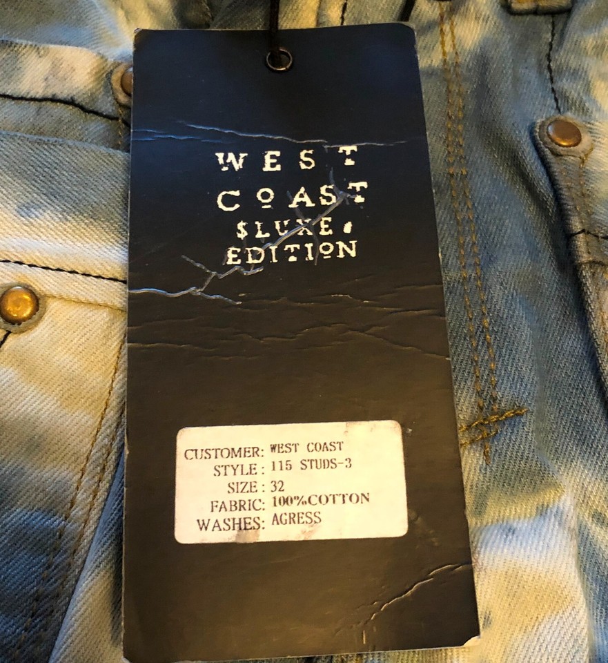 The Lab of Denim Jeans SAMPLE Mens 32W x 33L Acid Wash West Coast Many ...