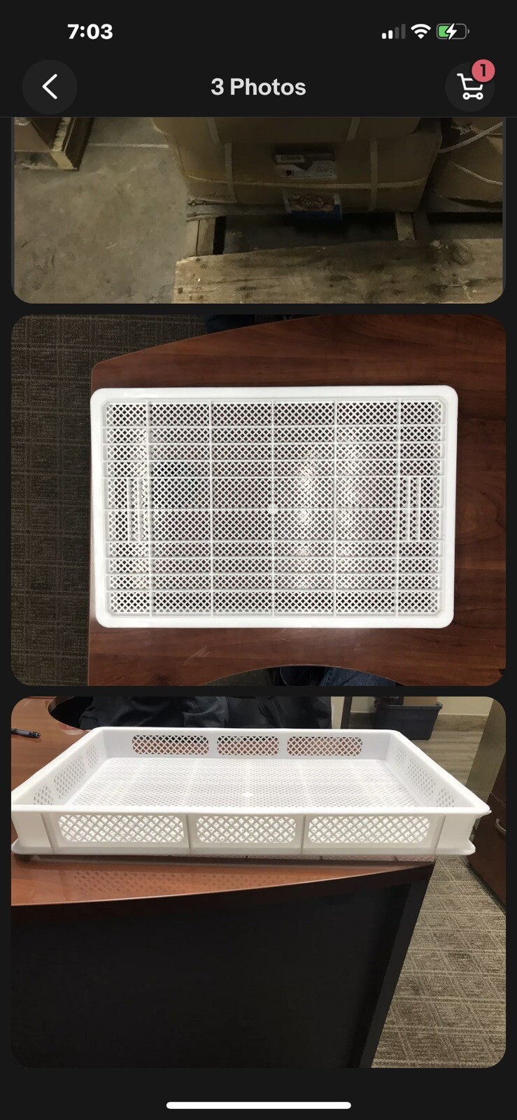 4 slightly Used White Plastic Pasta, Perforated Stackable Drying Trays ...