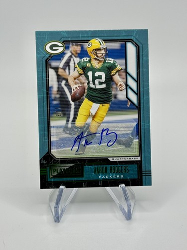 AARON RODGERS 2021 Panini Playbook Auto Autograph 1/3 Green Bay Packers ...