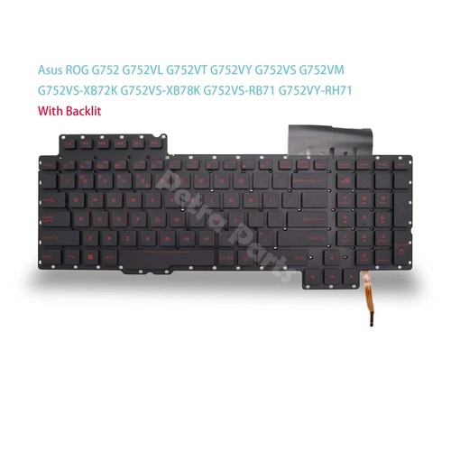 Red Keys US Keyboard Backlit for ASUS ROG G752 G752V G752VT G752VY ...