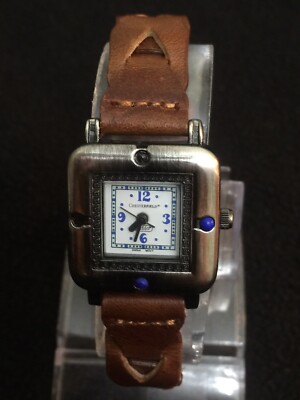 Chesterfield Safilo, Ladies Watch Quartz, Square Face Brown Leather ...