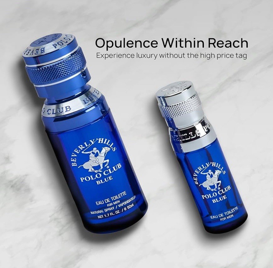 Beverly Hills Polo Club Blue 2.5oz + Travel Spray For Men 0.5oz EDT NEW ...