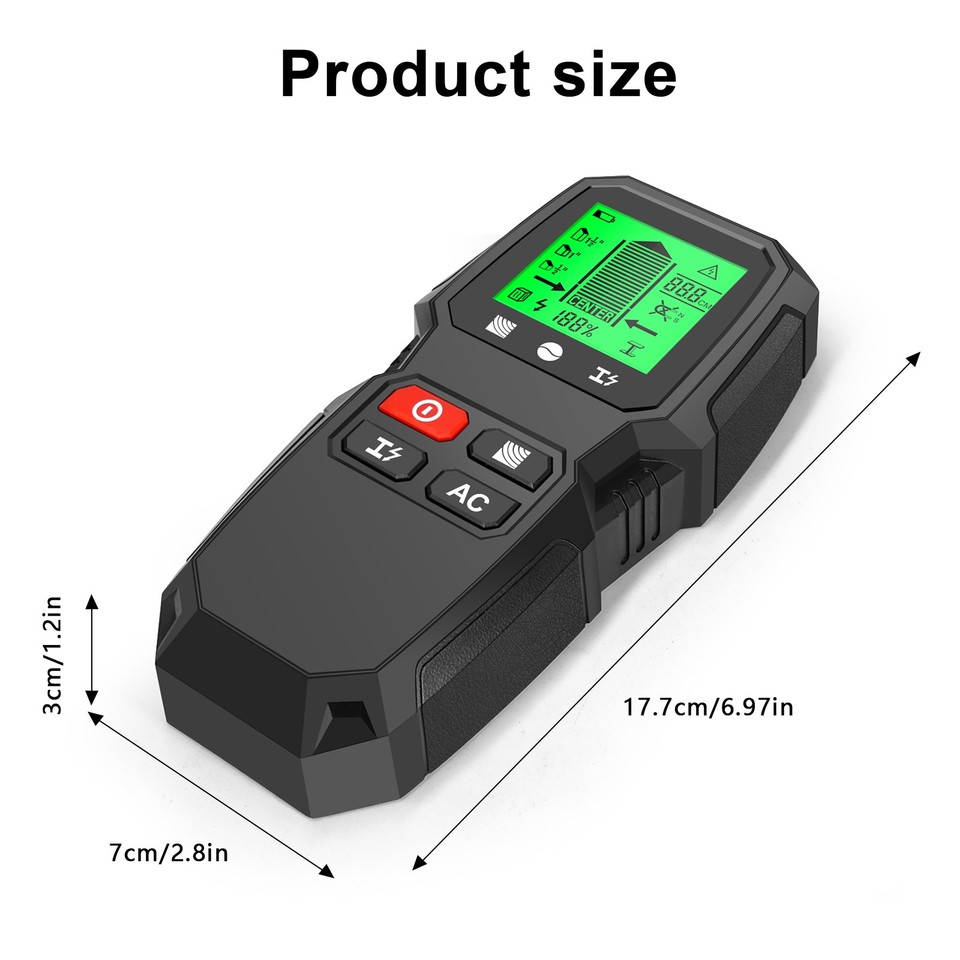 1PCS Durable Handheld Wall Detector Stud Post Detector Gauge Metal ...