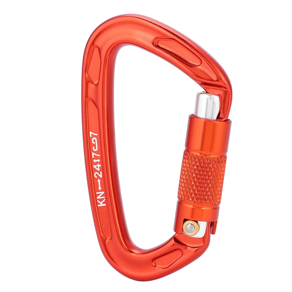 25KN Safety Lock D Buckle Outdoor Rock Climbing Rescue Carabiner ...