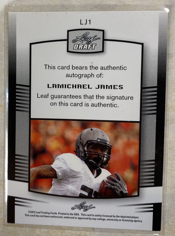 2012 Leaf Draft Blue Rookie Auto LaMichael James #LJ1 | eBay