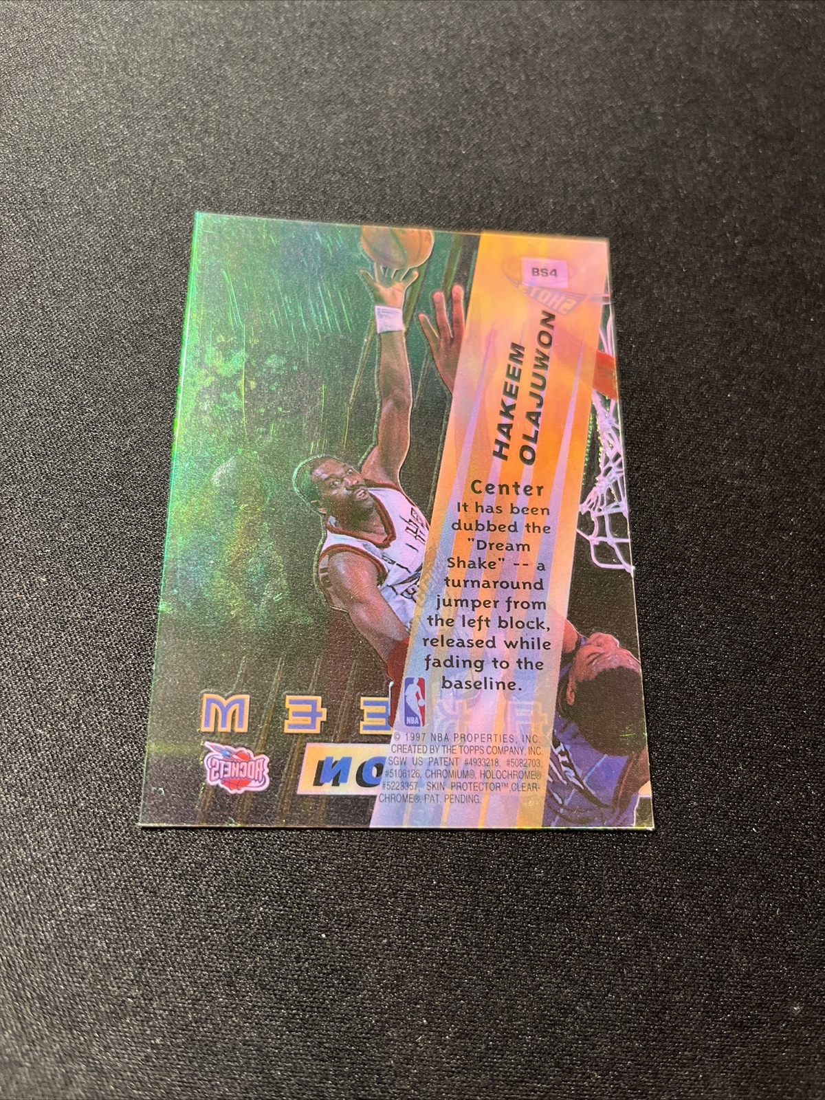 1996-97 Bowman's Best - Shots Atomic Refractor #BS4 Hakeem Olajuwon for ...