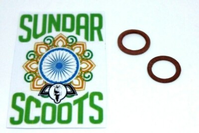 FIBRE WASHER SET FOR OIL DRAIN NUTS SUITABLE FOR VESPA PX AND LML VESPA ...