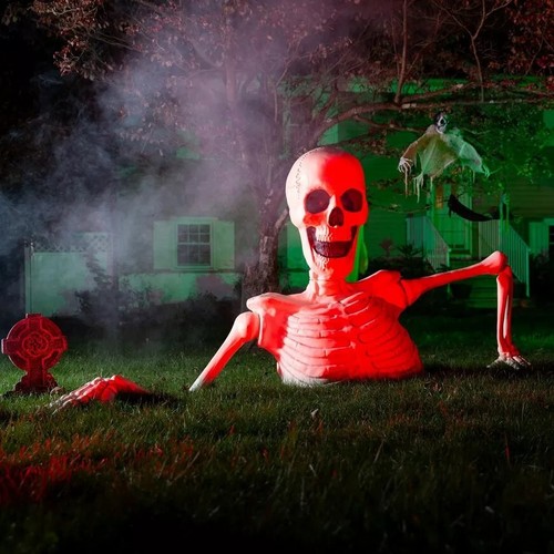 Giant Rattles the Groundbreaking Skeleton Plastic Yard Decorating Kit ...