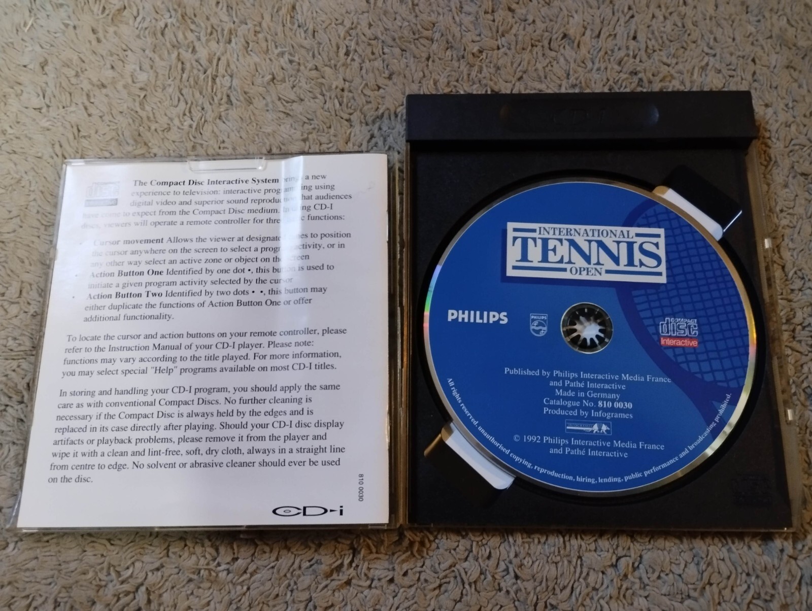 TENNIS INTERNATIONAL OPEN PHILIPS CDI COMPLET FR | eBay