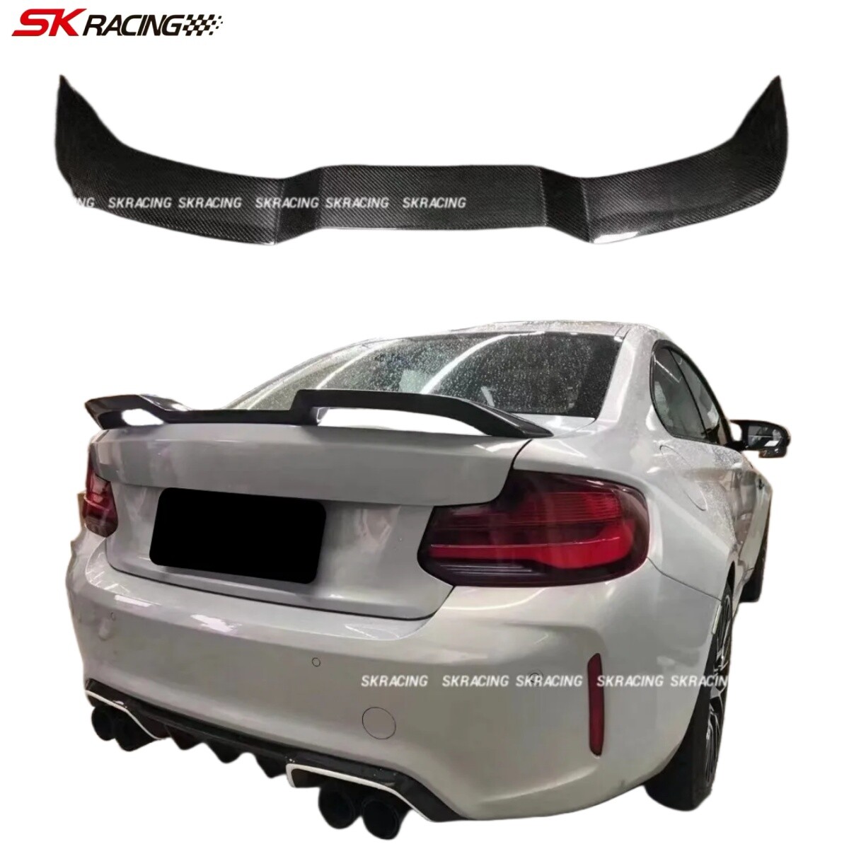 Real Carbon Fiber Rear Trunk Spoiler Tail Wing Fits 2016-2021 BMW M2C ...