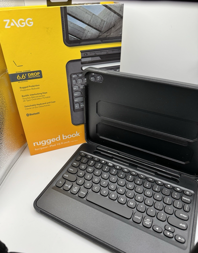 ZAGG RUGGED BOOK iPad 11" (A16)/ 10.9" (Gen 10) Case Wireless Keyboard ...