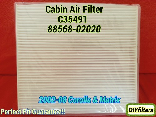 C35491 COROLLA MATRIX 2003-2008 PREMIUM AC CABIN AIR FILTER 88568-02020 ...