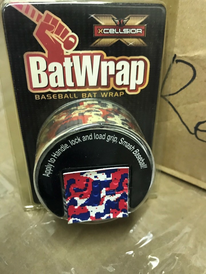 36 Piece BULK WHOLESALE RED WHITE & BLUE CAMO BASEBALL BAT WRAP 1.1mm ...
