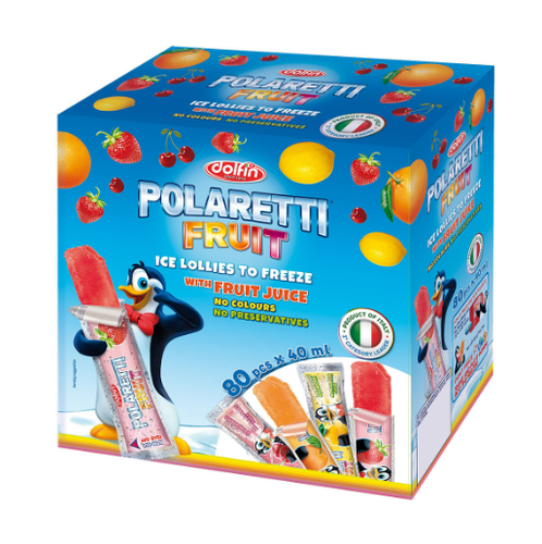 Dolfin Polaretti Fruit ice lollies 80x 40ml 8002267011876 | eBay UK