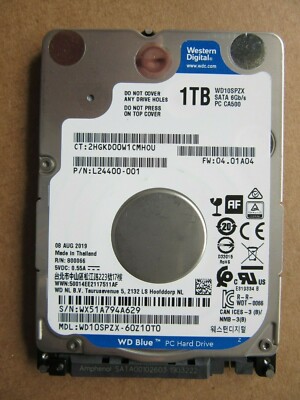 WD Western Digital WD10SPZX-60Z10T0 Hard Drive 1TB 2.5" HDD 04.01A04 ...
