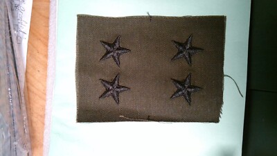 MILITARY PATCH SET OF 2 OLDER OD GREEN SEW ON TWO STAR GENERAL RANK | eBay