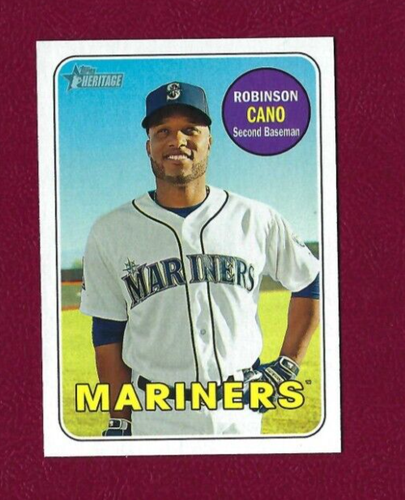 2018 Topps Heritage #301 Robinson Cano Seattle Mariners Baseball Card ...