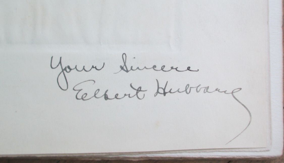 Elbert Hubbard Autograph Signed Book, Collection 8 Different Roycroft ...
