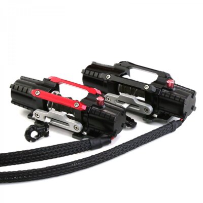 Aluminum Realistic Dual Motor Power Winch FOR 1/10 AXIAL SCX10-III ...