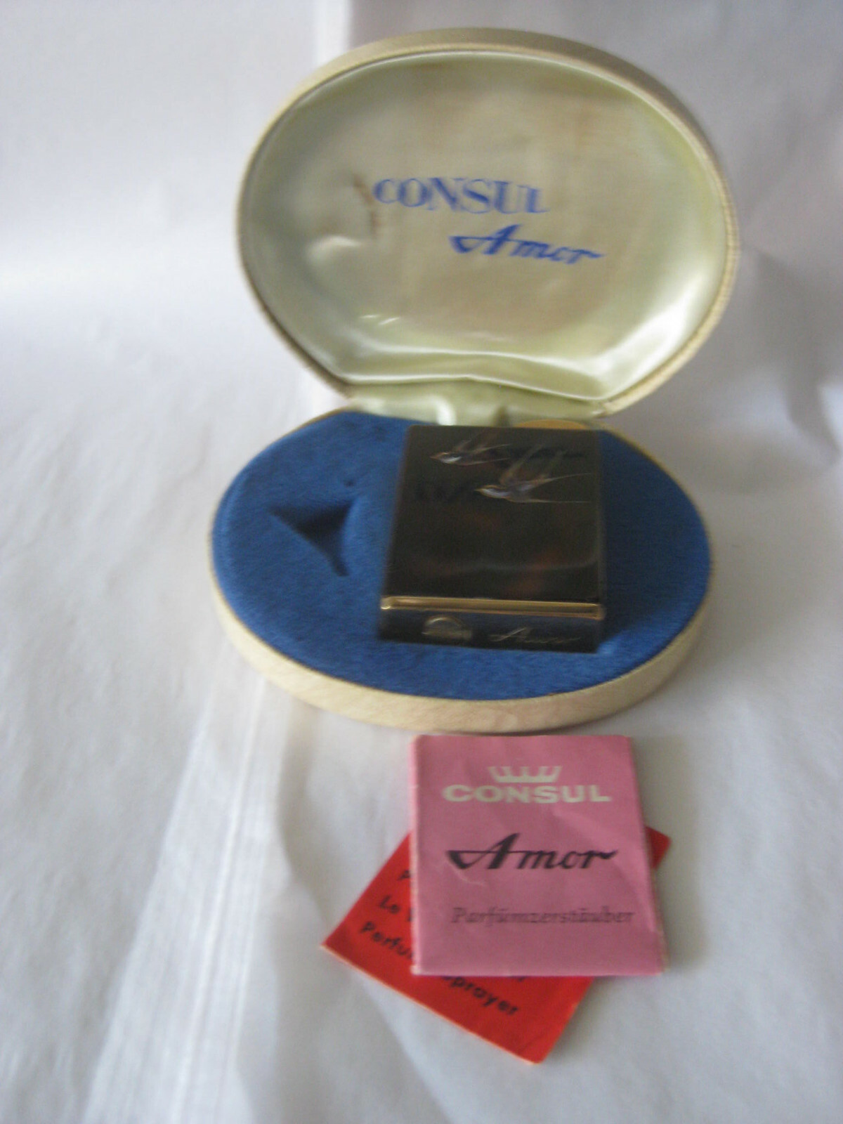 CONSUL AMOR Blue Birds PERFUME Pocket Atomizer 1950s W.Germany | eBay