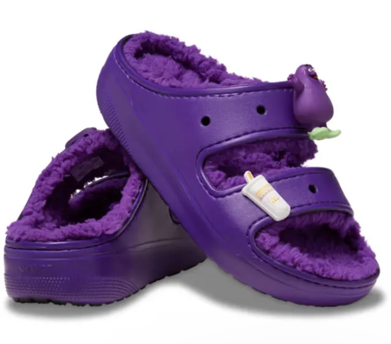 Crocs x McDonald’s Classic Cozzzy Sandal Grimace Purple Size 9 Mens/ 11 ...