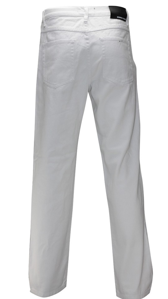 New Mens Designer Georgio Peviani G Denim True Star White Comfort Fit ...