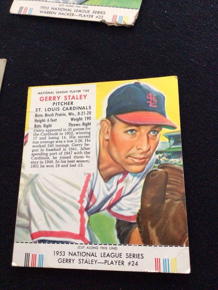 4 1953 Red Man Baseball Cards With Tags | eBay