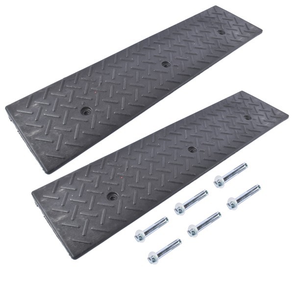 Pair 3 Tons Driveway Ramp Car Slope Ramp w/ bolts for Parking Lots Shed ...