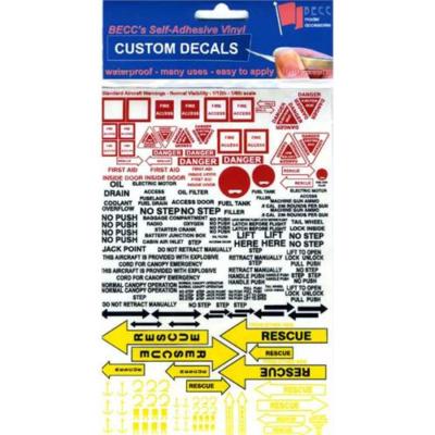 Standard Aircraft Warning Signs Decal Pack (SAW) | eBay