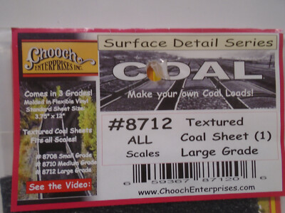CHOOCH #8712 ALL SCALES TEXTURED COAL SHEET LARGE GRADE NEW IN SEALED ...
