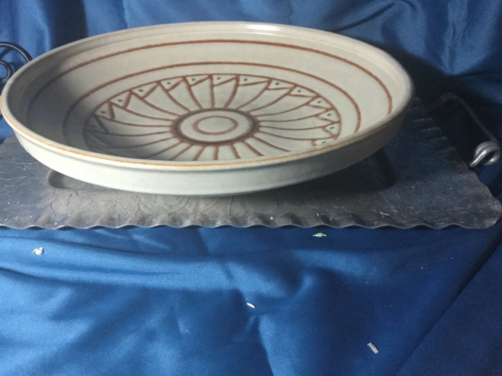 SO RARE Raymor MCM geometric LARGE 13'' Bowl Italy Orig. Label ...