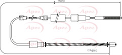 Apec CAB1405 Brake Cable for sale online | eBay