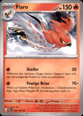 Pokemon 030/193 - Fiaro - Uncommon - PAL Karmesin & Purpur | eBay.de