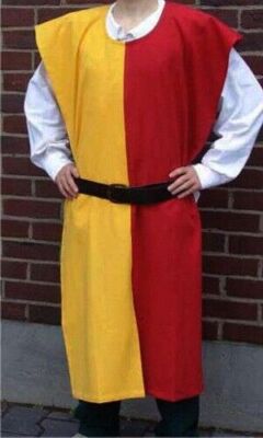 Medieval Knight Tunic Custom Made Surcoat Reenactment Yellow & Red ...