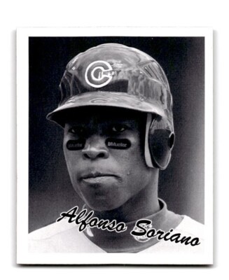 2008 Upper Deck Goudey 1936 Black & White Mini #253 Alfonso Soriano Red ...