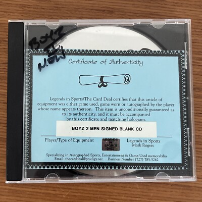BOYZ II MEN SIGNED BLANK CD AUTOGRAPHED Legends in sports Authenticity ...