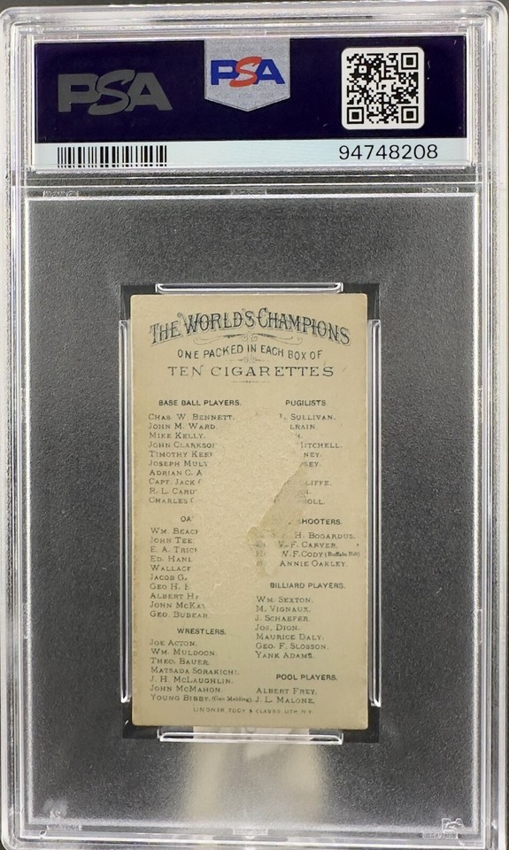 1888 N28 Allen & Ginter Cap Anson - PSA 1 - Poor - STUNNING Iconic Card ...