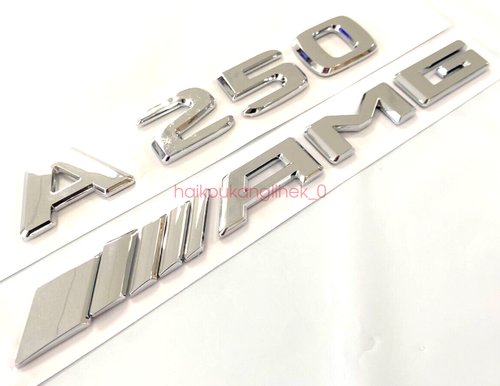 A250 + AMG CHROME FIT MERCEDES REAR TRUNK EMBLEM BADGE NAMEPLATE DECAL ...
