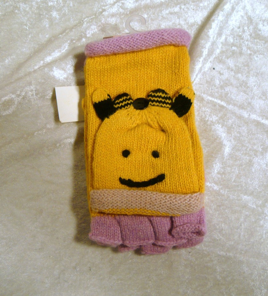 Cute Ladies Children Animal Head Mittens Gloves Winter Warm Boy/Girls ...