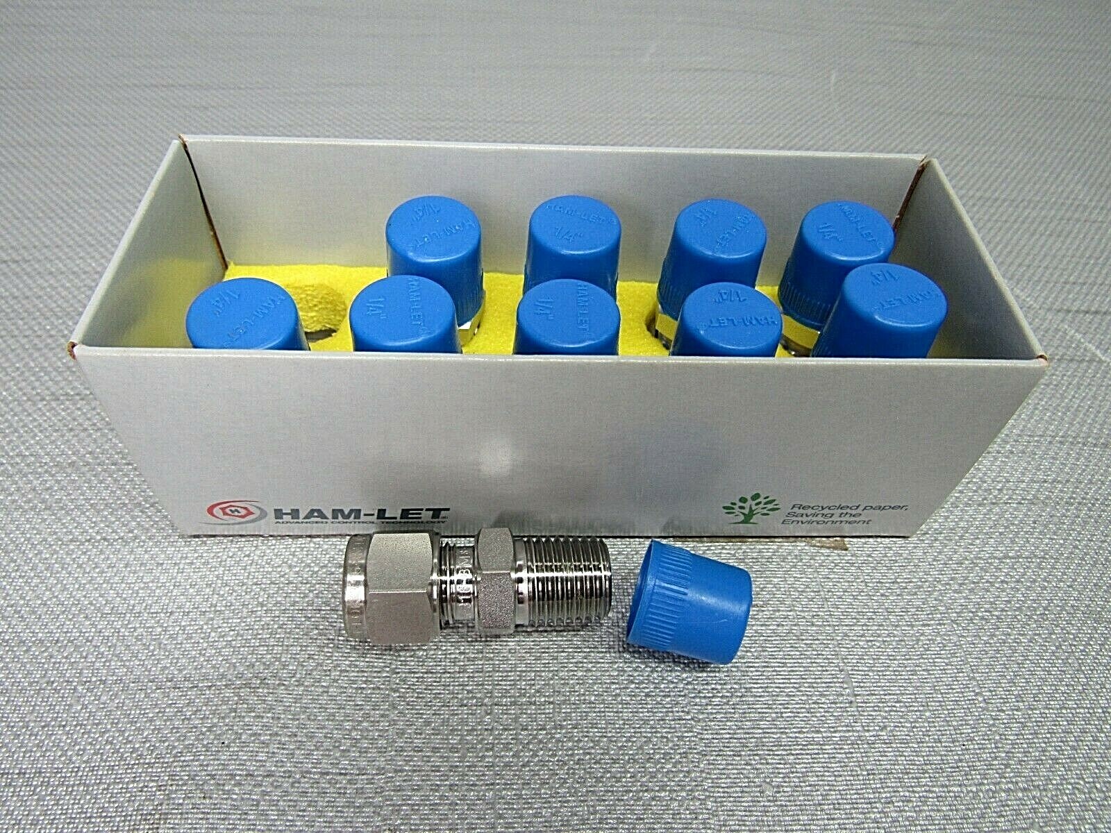 HAM-LET 768L-SS-8MMX 1/4 Male Connector Box of 10 | eBay