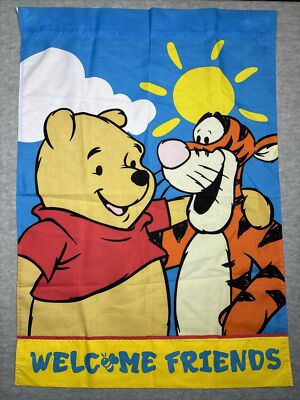 Disney Pooh Garden Flag Tigger Welcome Friends | eBay
