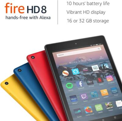 AMAZON FIRE HD 8 TABLET WITH ALEXA FULL HD DISPLAY 32GB WI-FI 8TH ...