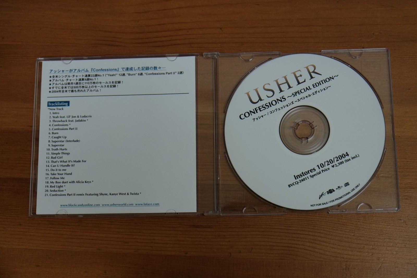 USHER CONFESSIONS SPECIAL EDITION 2004 JAPAN PROMO CD | eBay