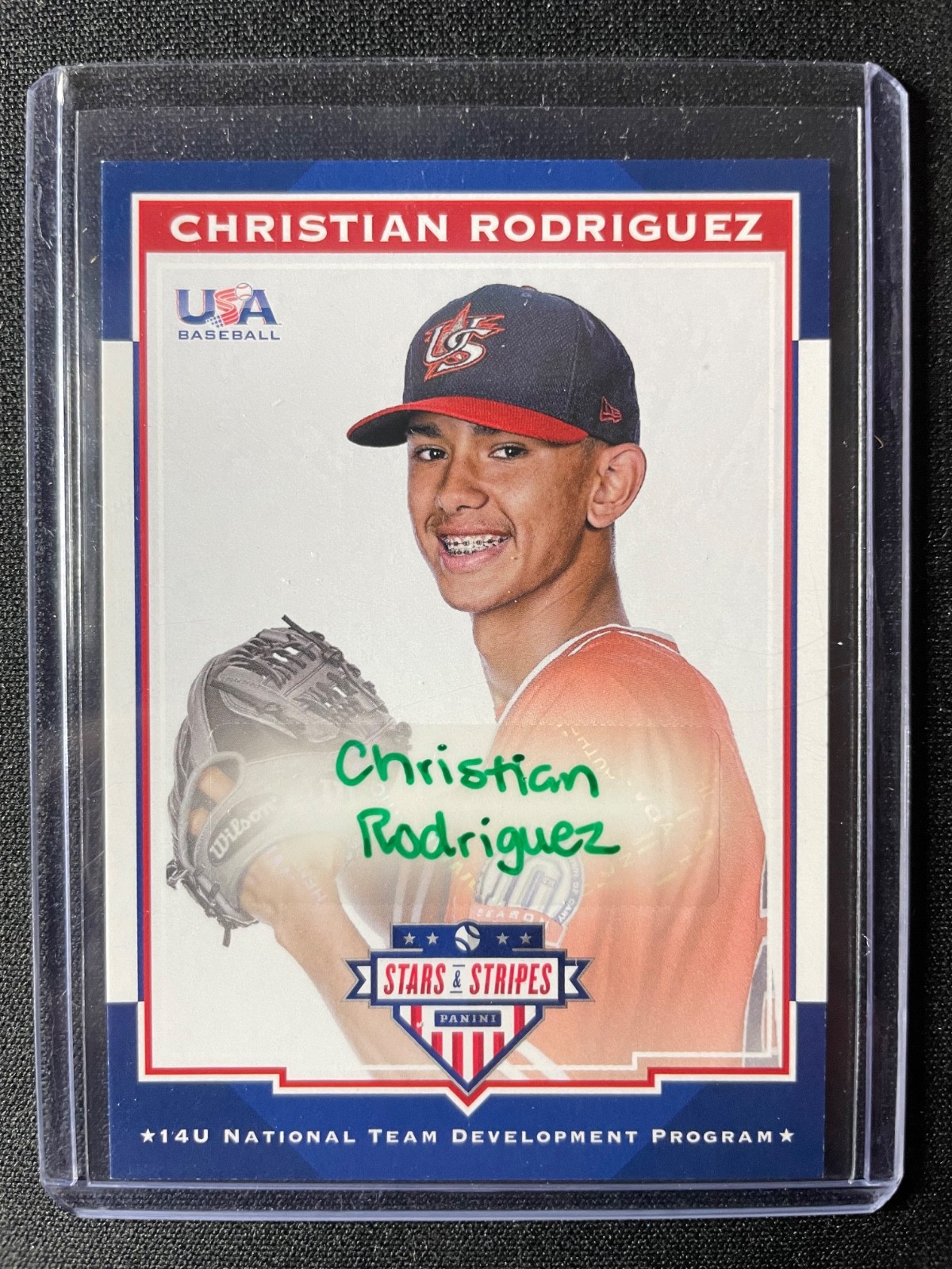 2017 Panini USA Stars & Stripes Christian Rodriguez Autograph Green #3/ ...