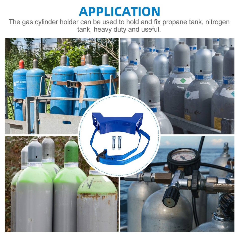 Cylinder Wall Bracket Gas Mount Bottle Holder Tank Stand Cylinders ...