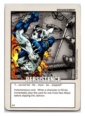 1995 Caliber Games Power Cardz #64 Persistence Enhancement Sky Universe ...