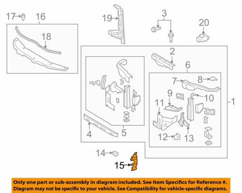 53294-60170 Toyota Deflector, radiator side, lh 5329460170, New Genuine ...