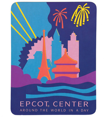 WDW Disney Unused Postcard EPCOT Center Around the World in a Day circa ...