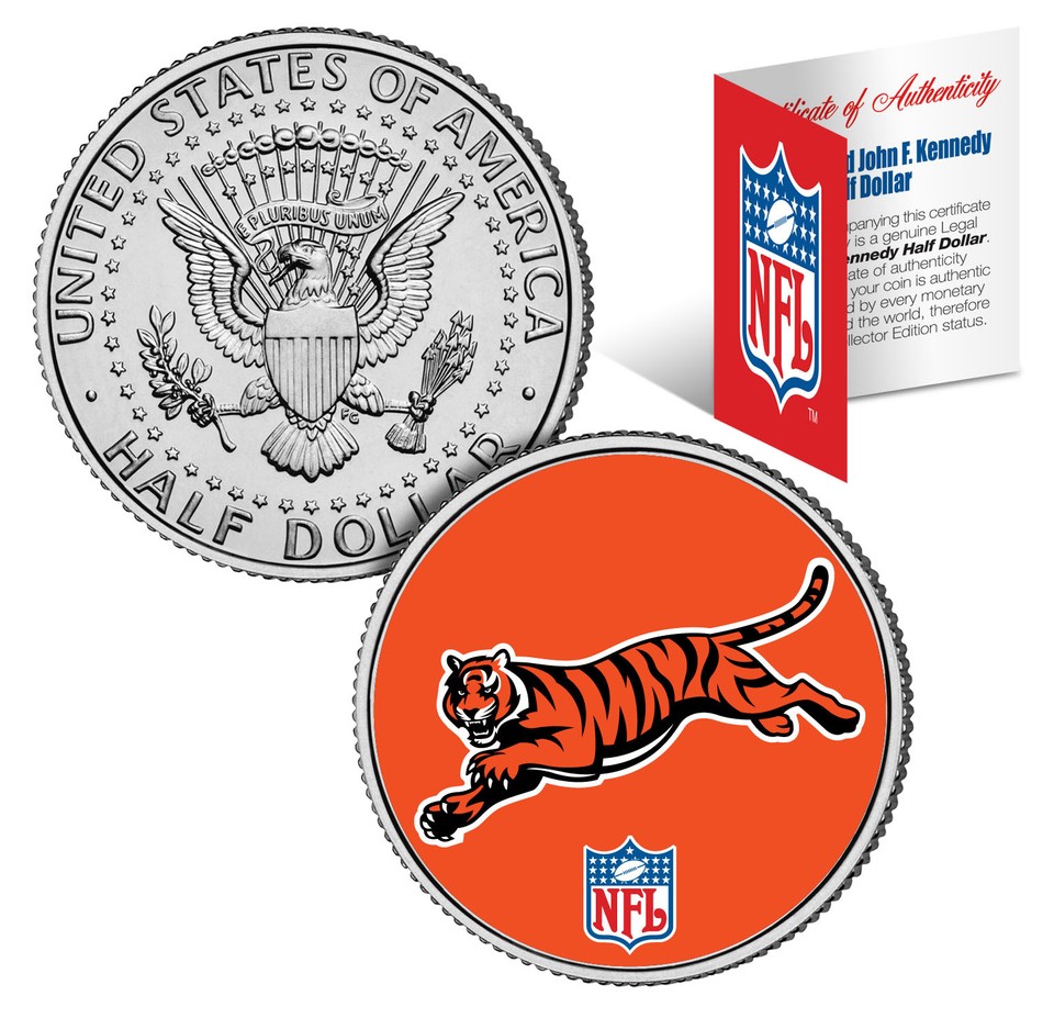 NFL TEAM LOGO JFK Half Dollar USA Football Coins OFFICIALLY LICENSED ...