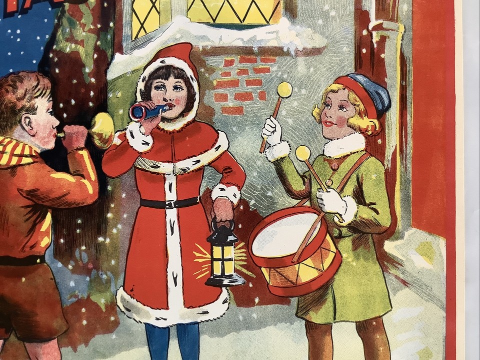 Christmas Cracker Label “Xmas Waits Crackers” Genuine Vintage | eBay UK